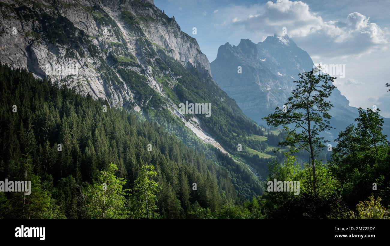 The impressive mountains and glaciers in the Swiss Alps Stock Photo - Alamy