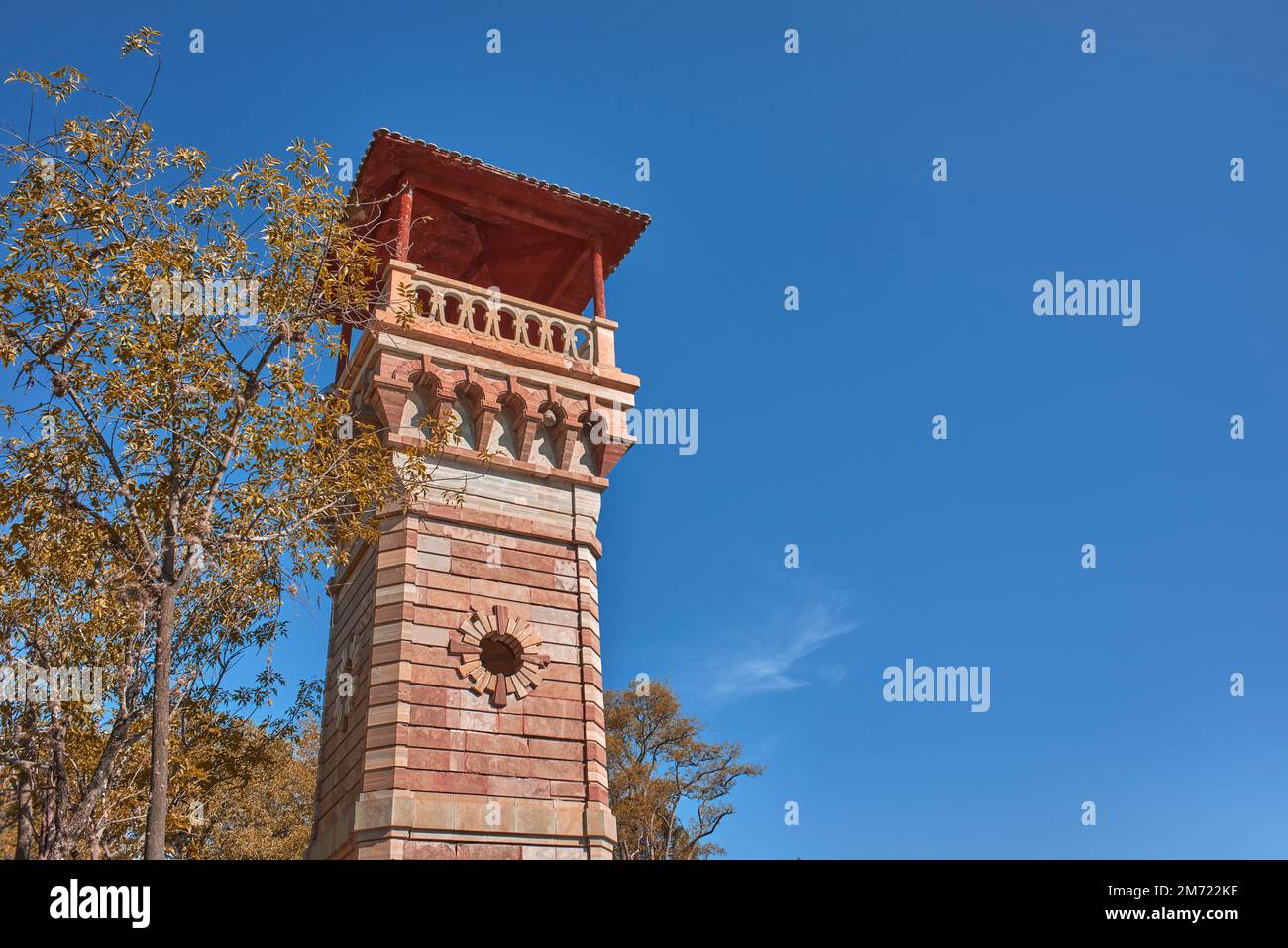 watchtower dam of the pot, old stone tower during the day with forest ...