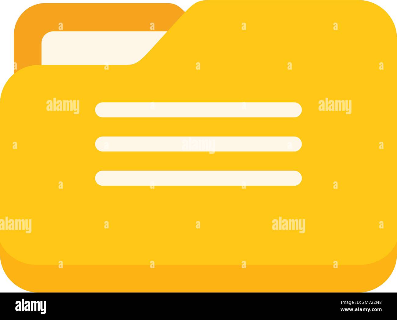 Report business folder icon flat vector. Document data. File market ...