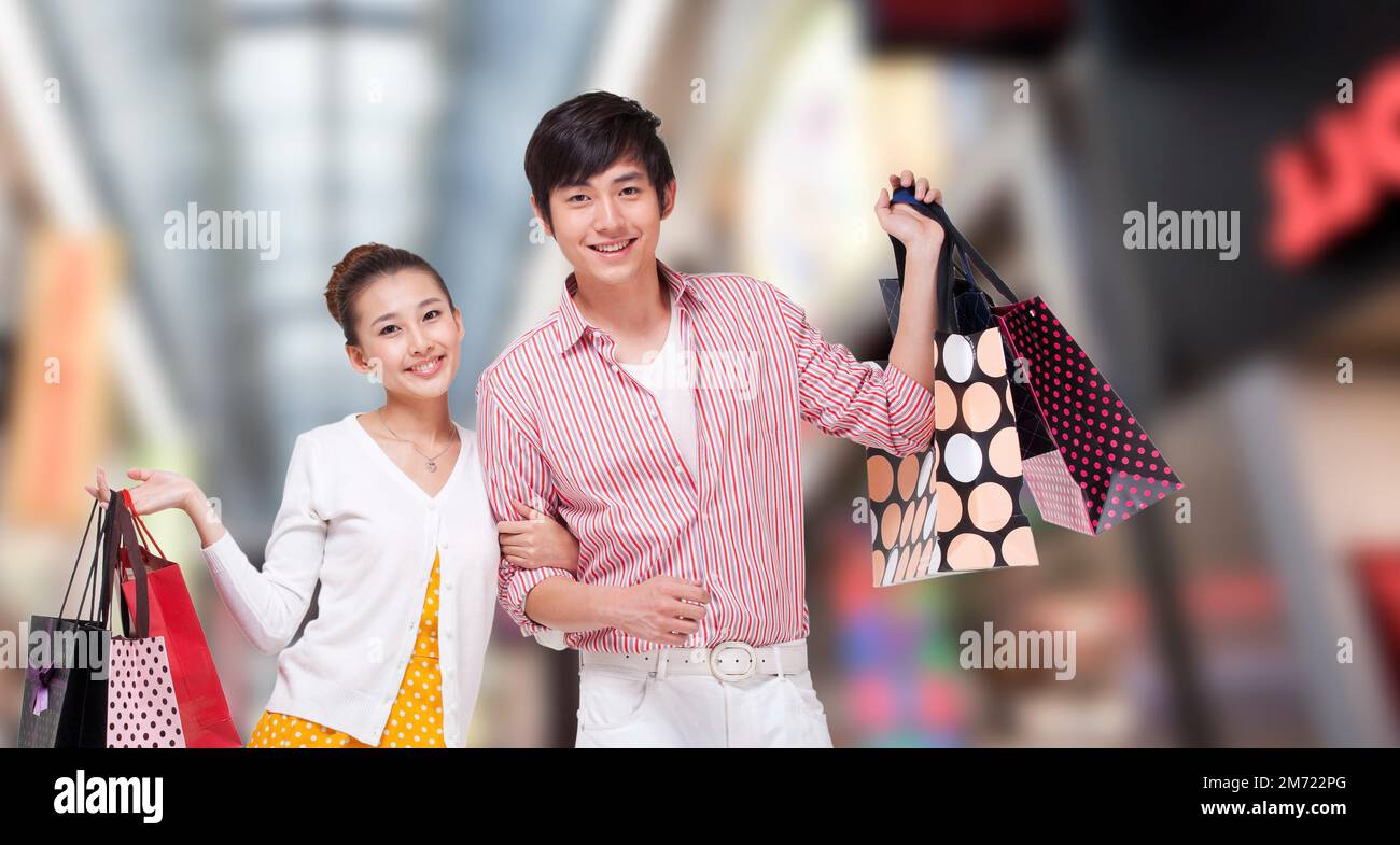 The fashion shopping life of young people Stock Photo - Alamy
