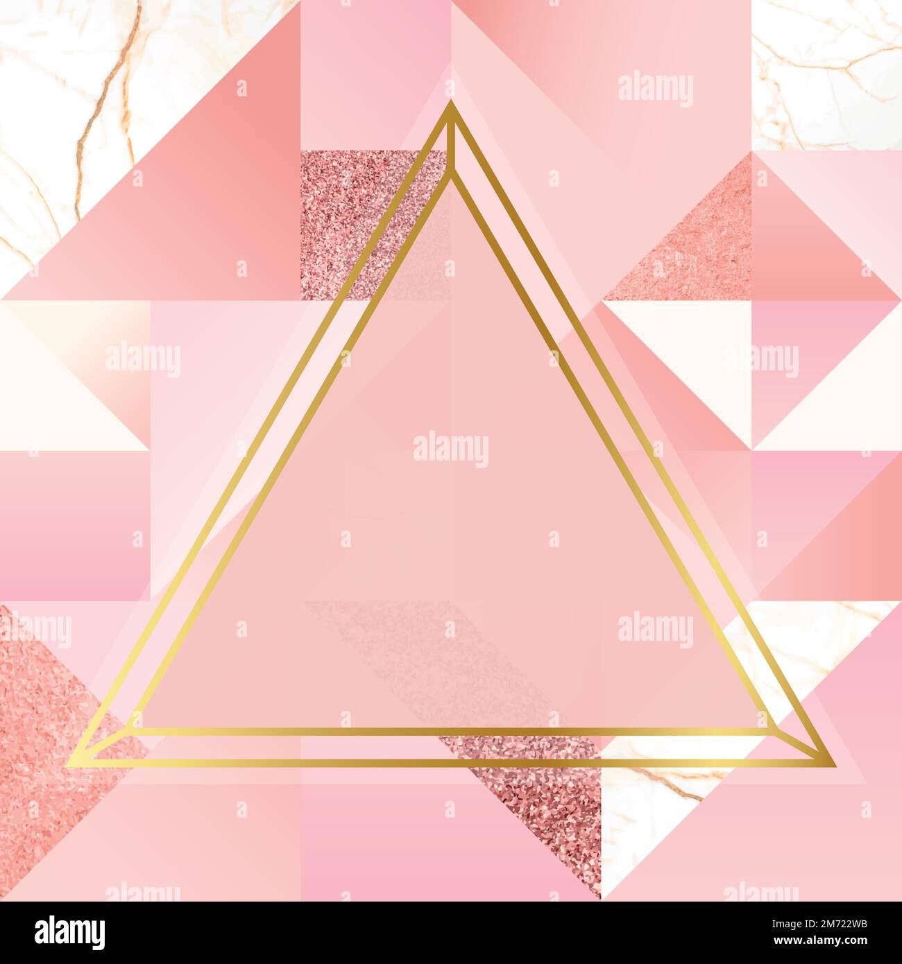 Gold triangle frame on pink background vector Stock Vector Image & Art - Alamy