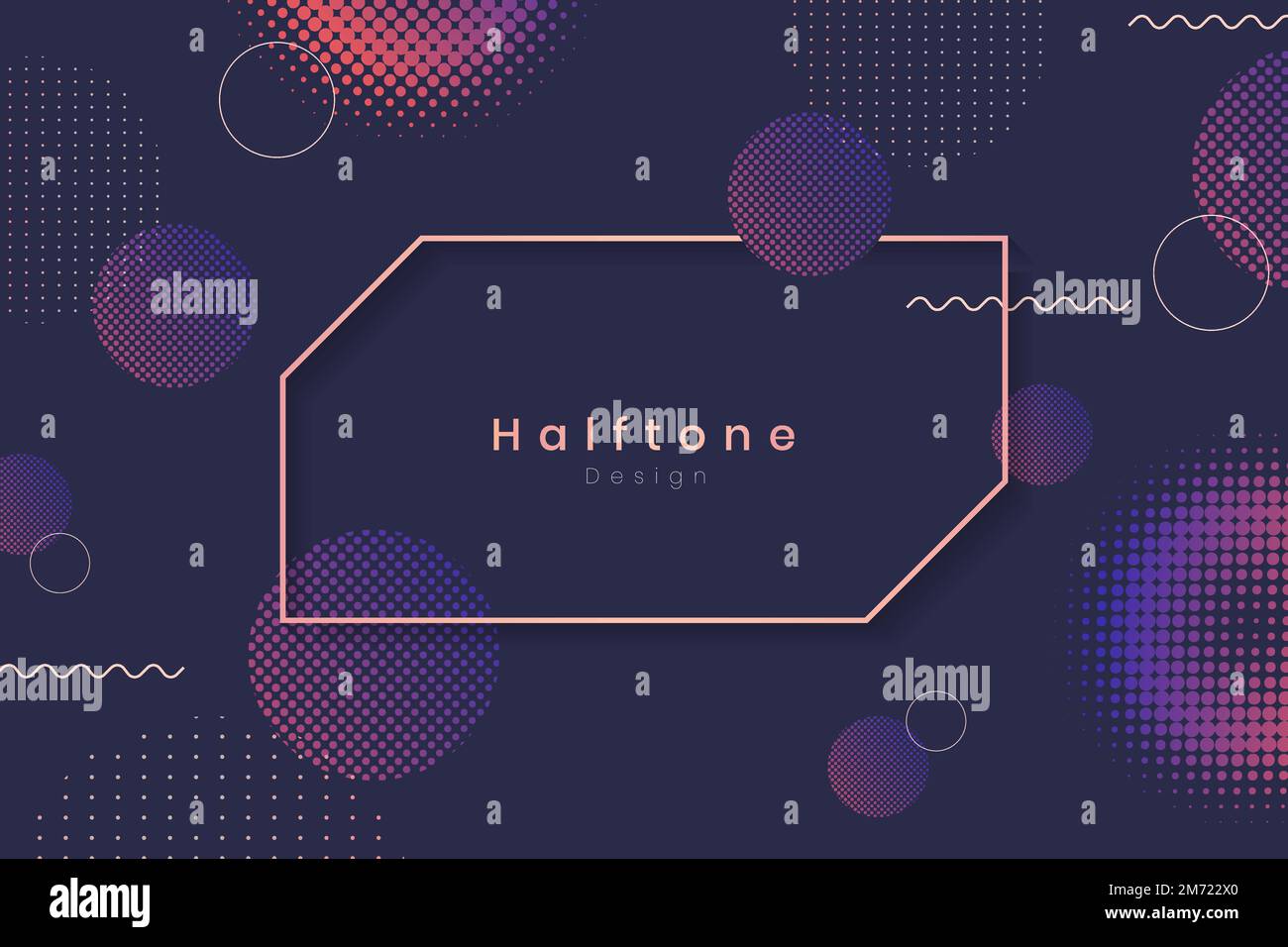 Rectangle frame on halftone navy blue background vector Stock Vector ...