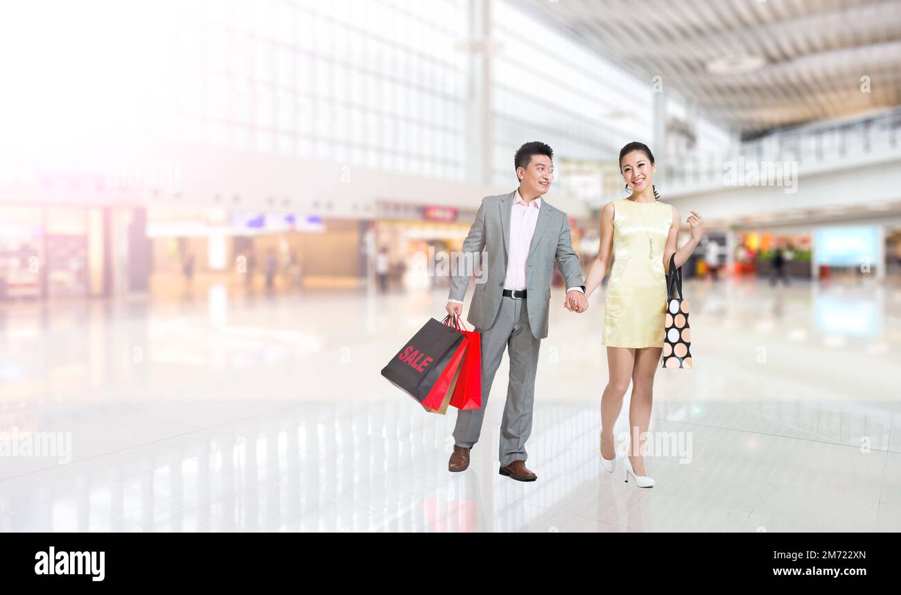 The fashion shopping life of young people Stock Photo - Alamy