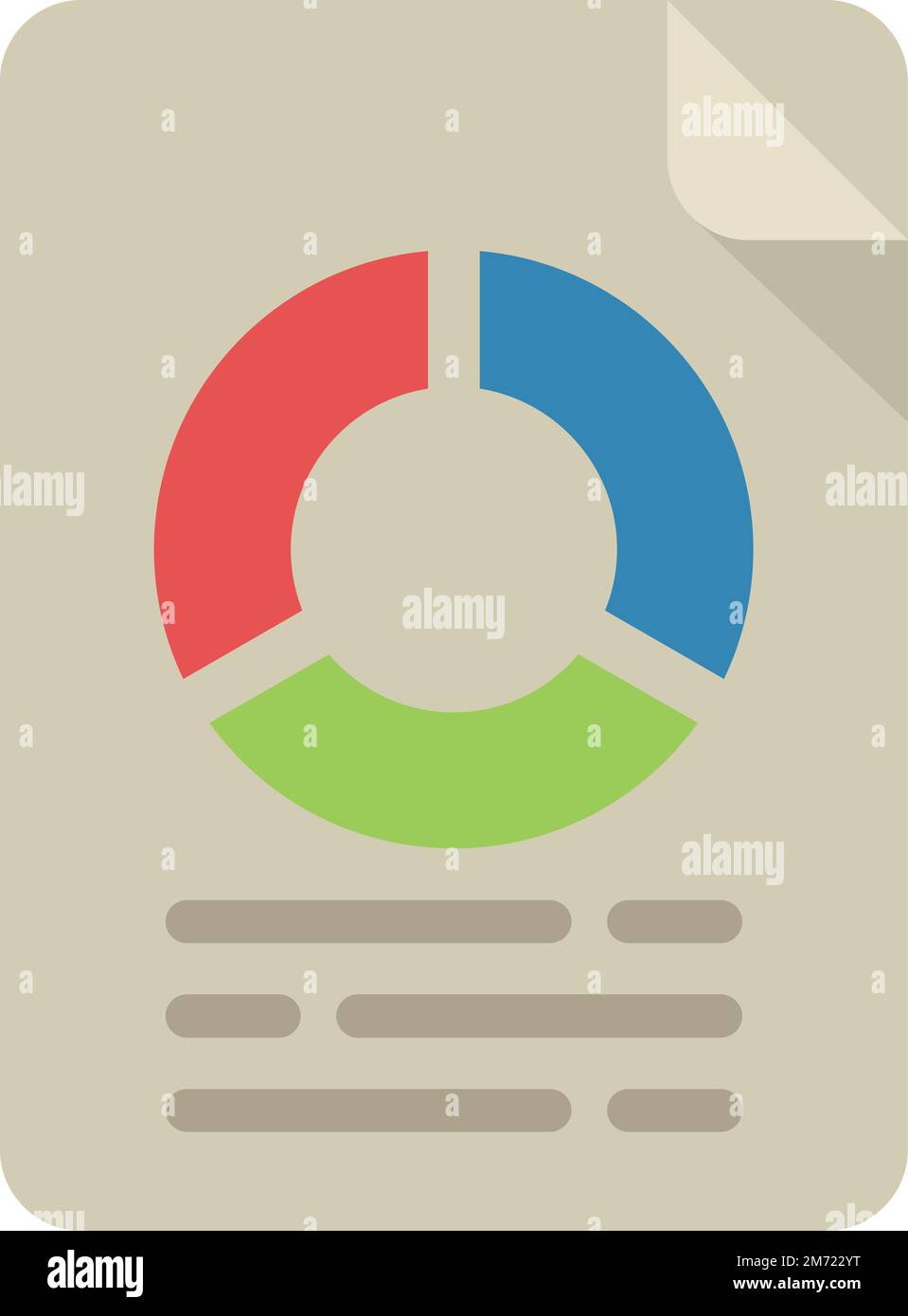 Pie chart report icon flat vector. Finance page. Document data isolated Stock Vector Image & Art ...