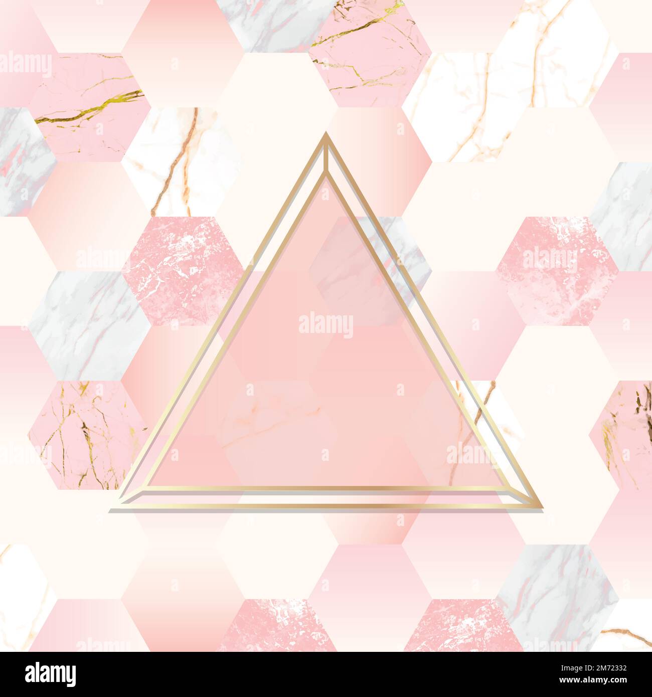 Gold triangle frame on pink background vector Stock Vector Image & Art ...