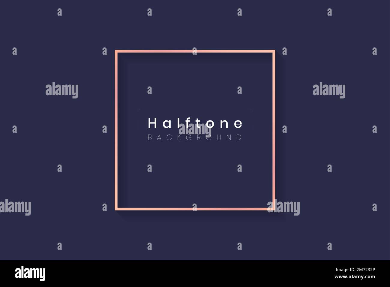 Square frame on halftone navy blue background vector Stock Vector Image ...