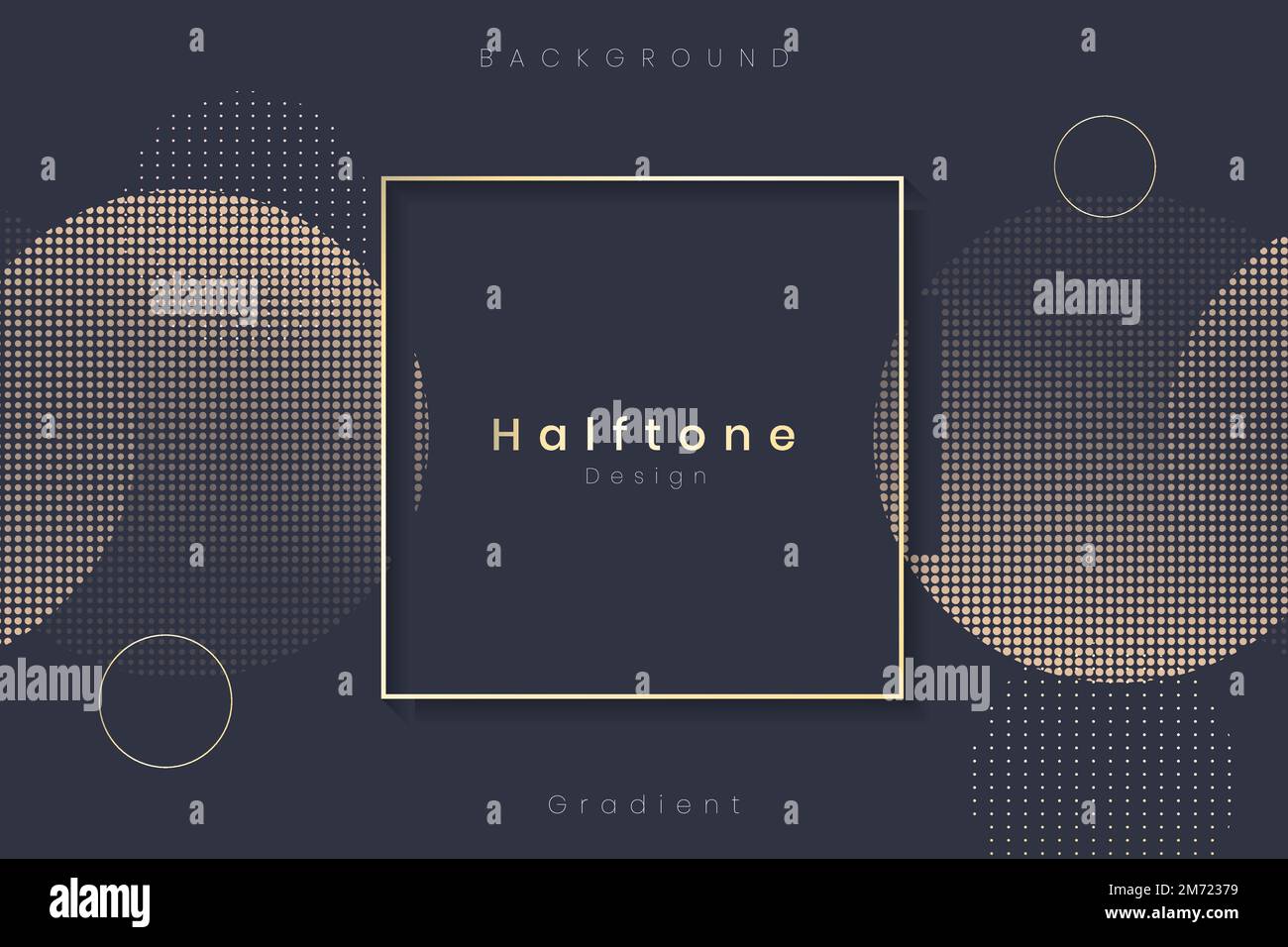 Square frame on halftone navy blue background vector Stock Vector Image ...