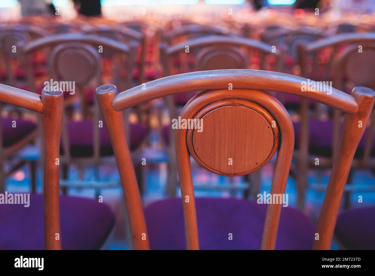 View of a big concert hall theater before the show, empty venue for ...