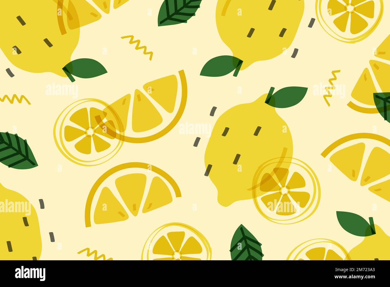 Summer lemon fruit pattern vector Stock Vector Image & Art - Alamy