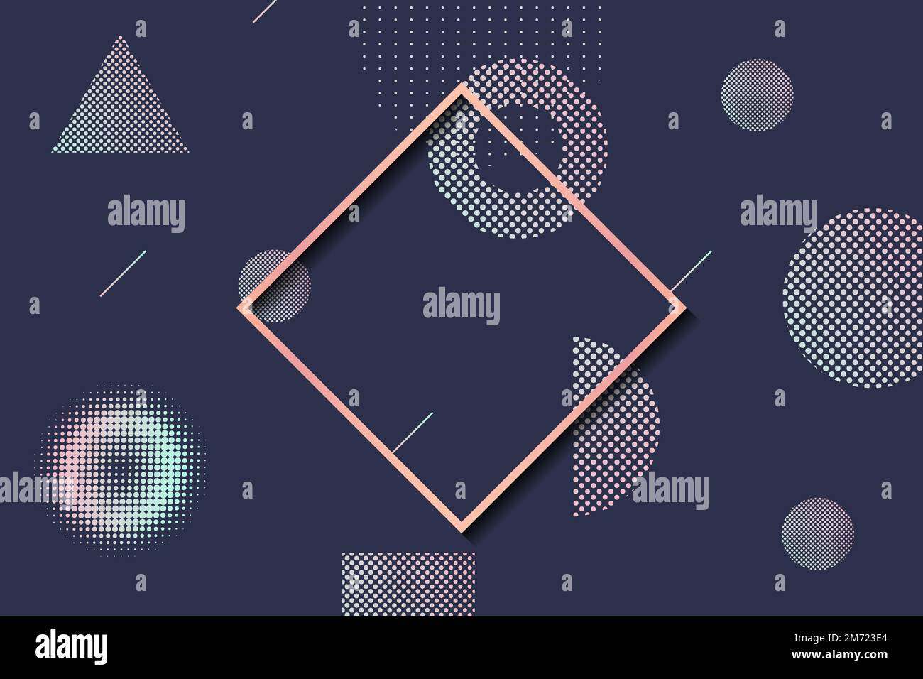 Rhombus halftone navy blue background vector Stock Vector Image & Art ...