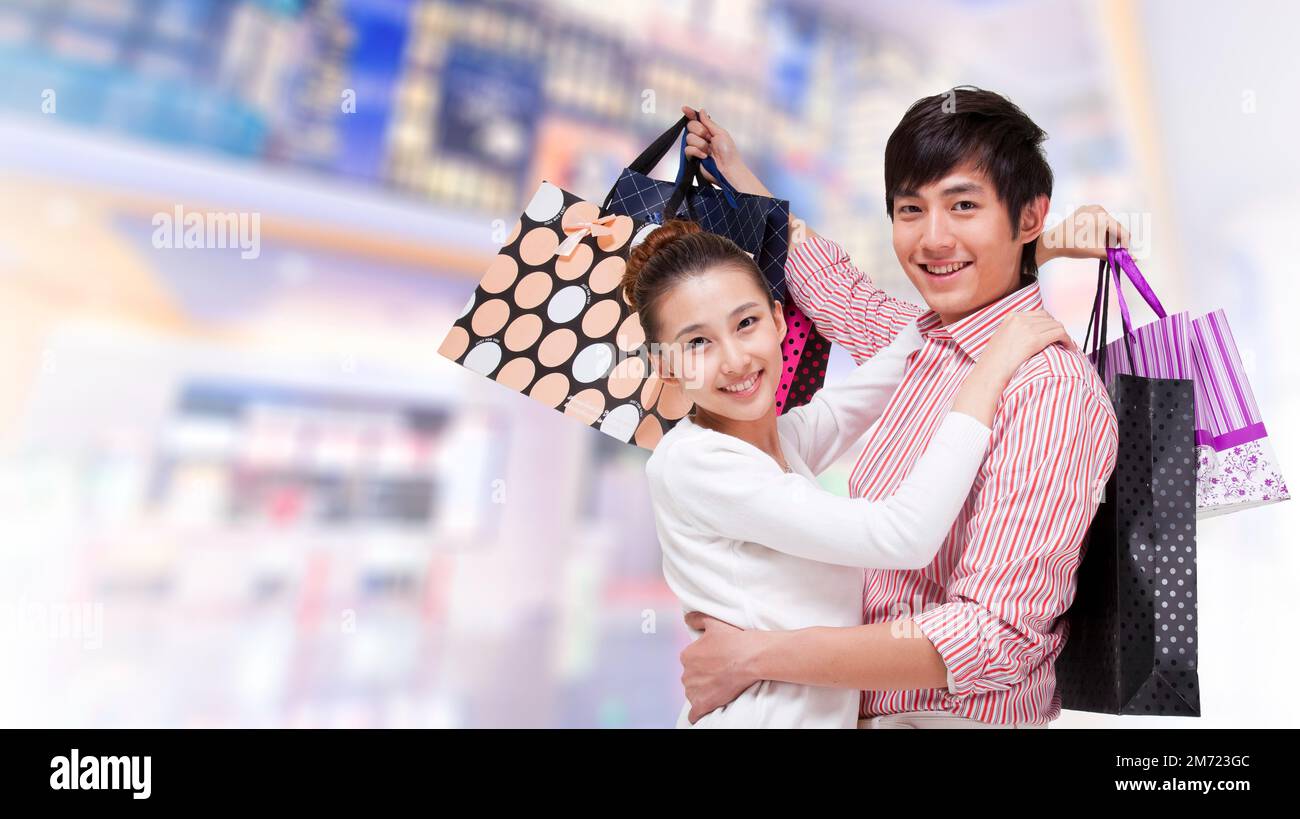 The fashion shopping life of young people Stock Photo - Alamy
