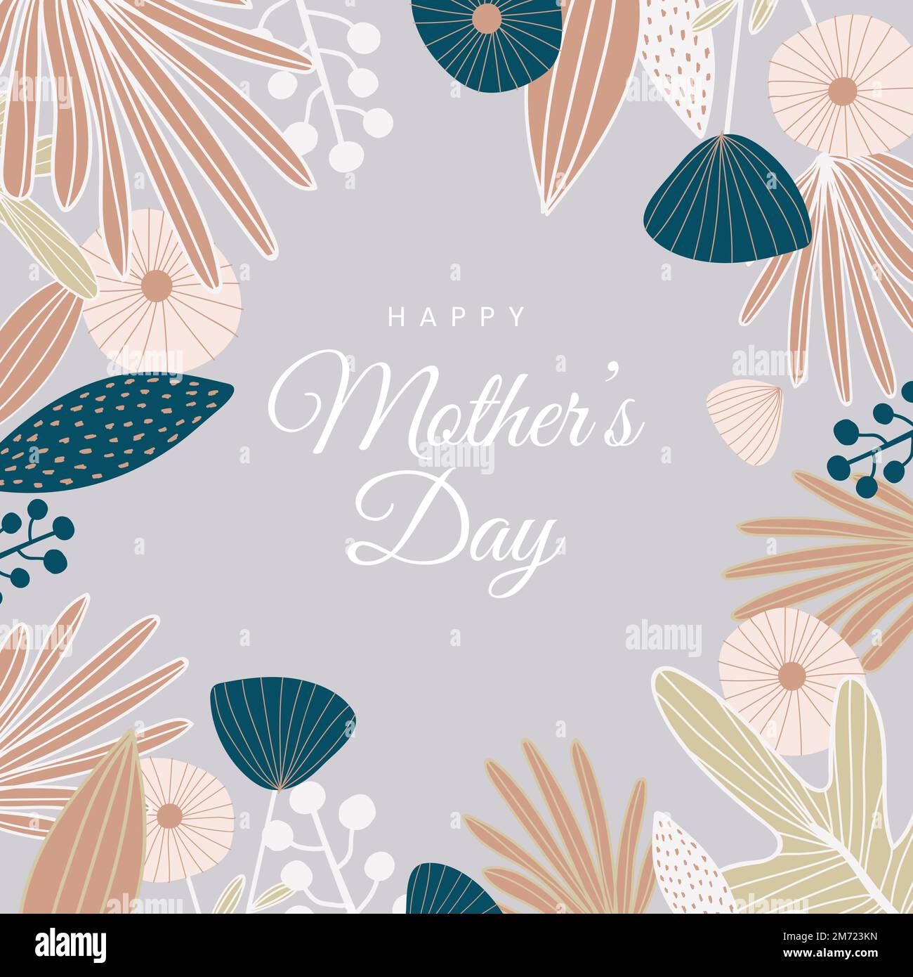 Floral elegant mother's day card vector Stock Vector Image & Art - Alamy