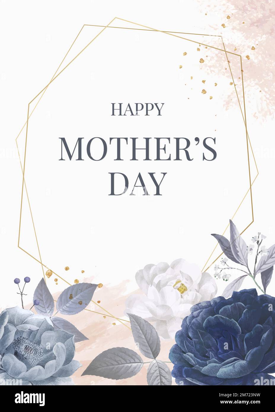 Floral elegant mother's day card vector Stock Vector Image & Art - Alamy