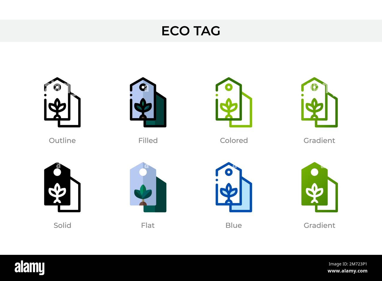 Eco tag icon in different style. Eco tag vector icons designed in ...