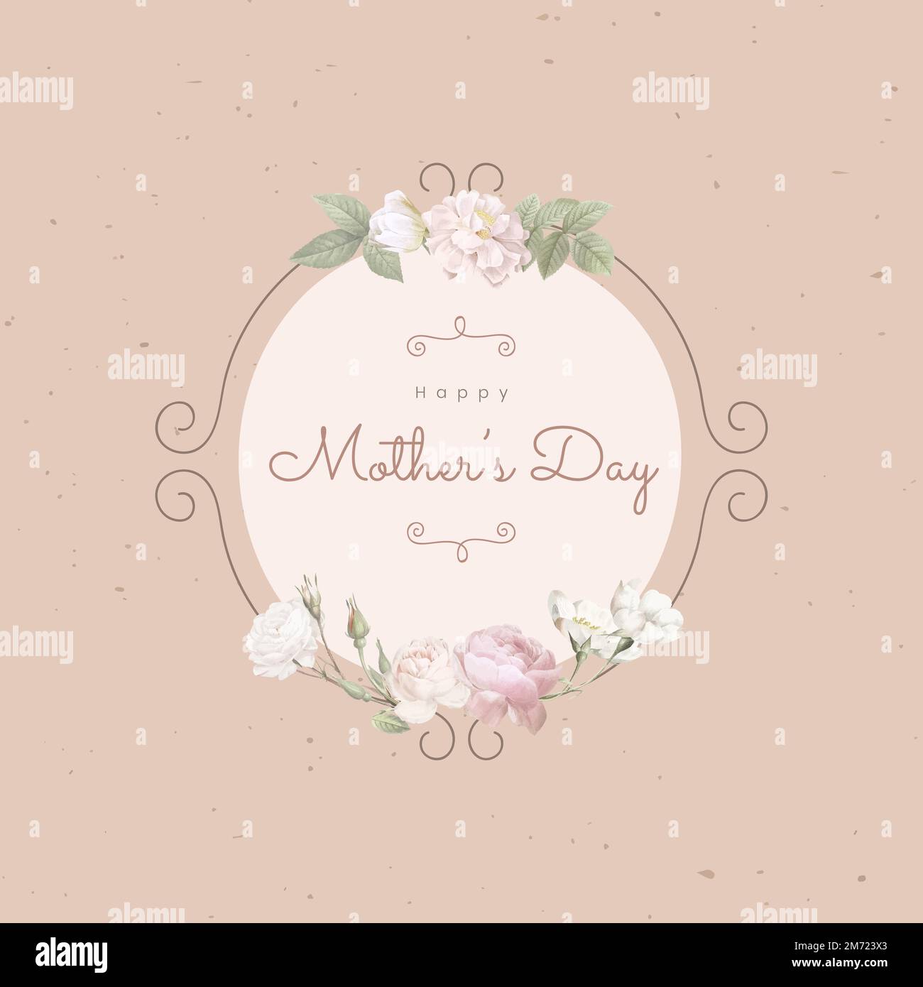 Floral elegant mother's day card vector Stock Vector Image & Art - Alamy