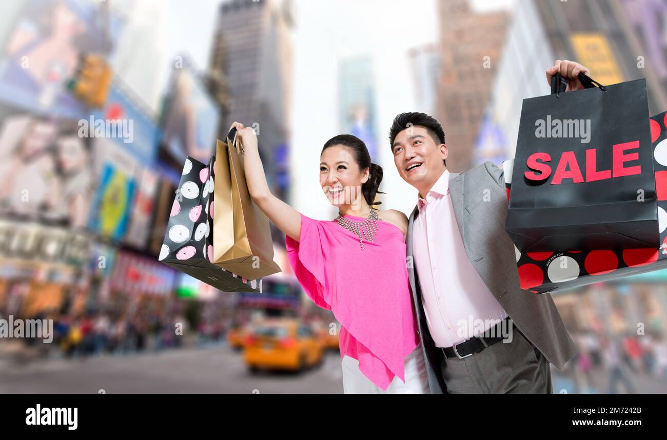 The fashion shopping life of young people Stock Photo - Alamy