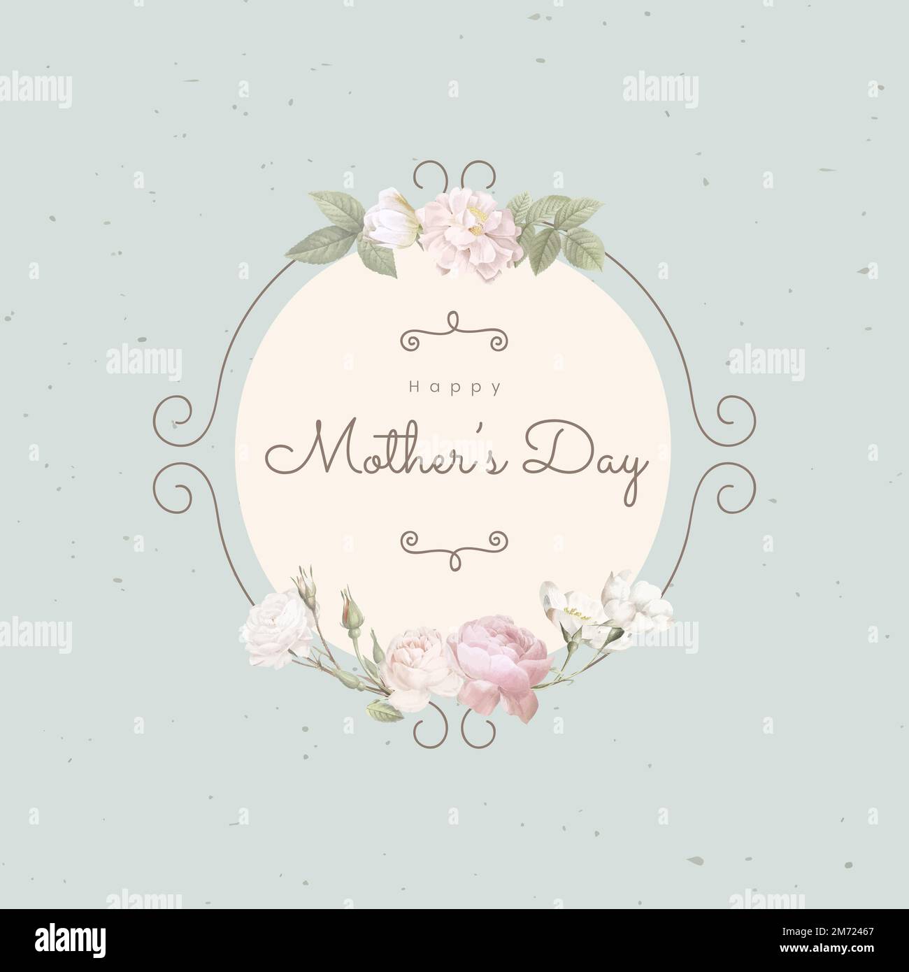 Floral elegant mother's day card vector Stock Vector Image & Art - Alamy
