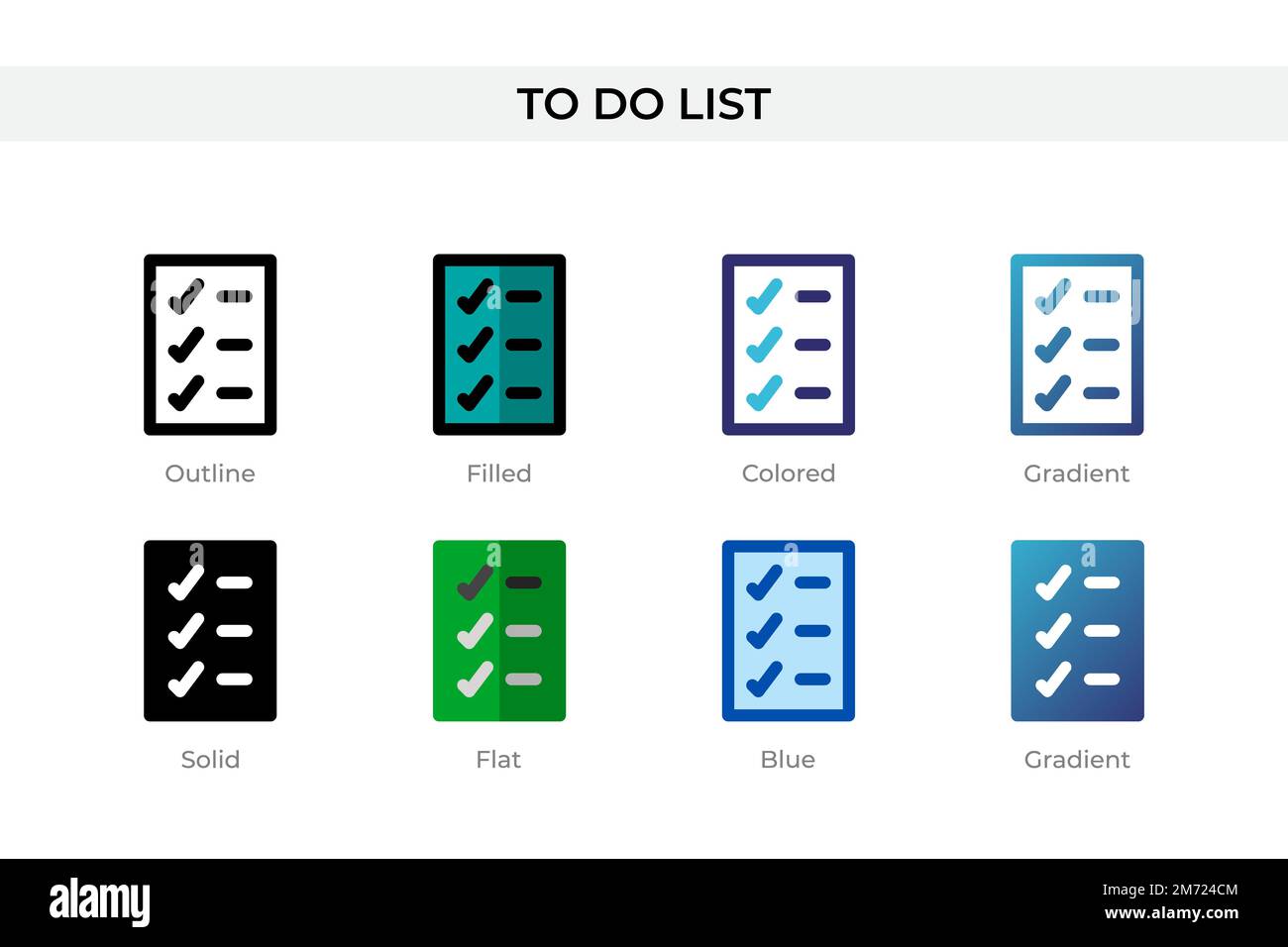 To Do List icon in different style. To Do List vector icons designed in ...