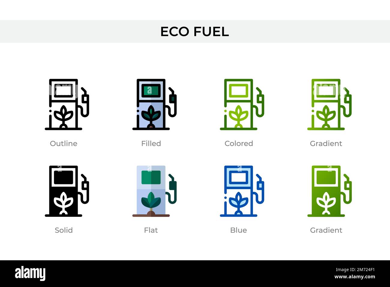 Eco fuel icon in different style. Eco fuel vector icons designed in ...