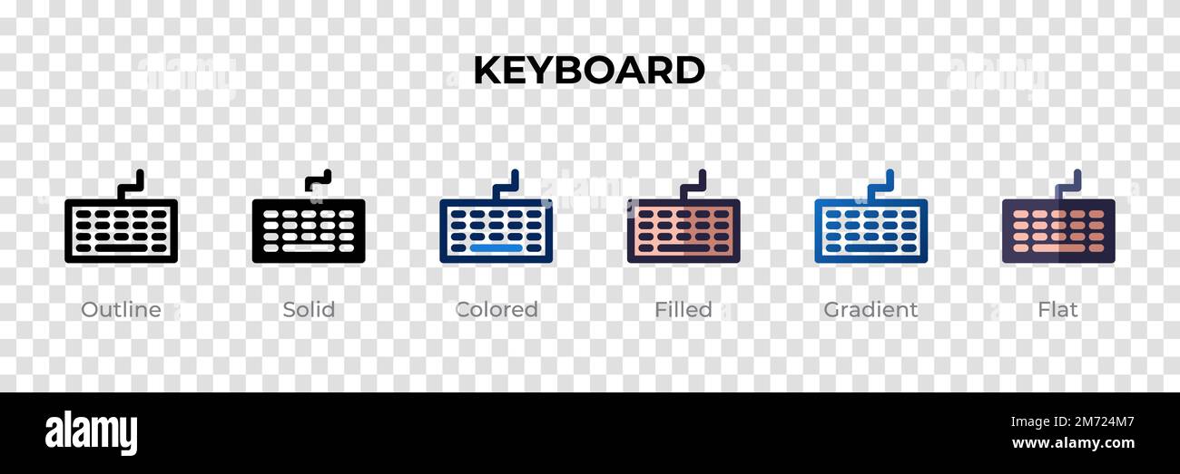 Keyboard icon in different style. Keyboard vector icons designed in ...