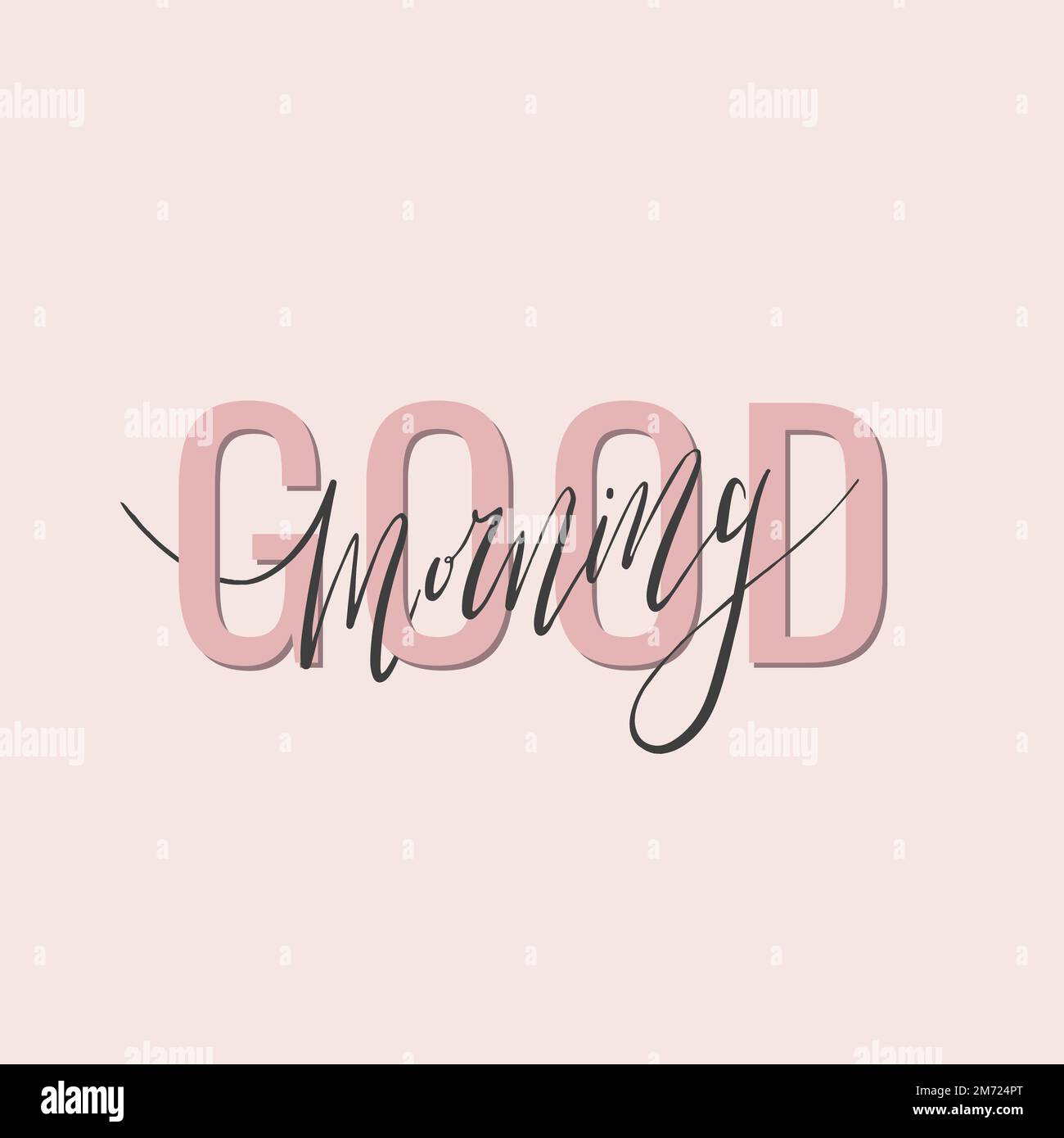 Stylish good morning typography design vector Stock Vector Image & Art ...