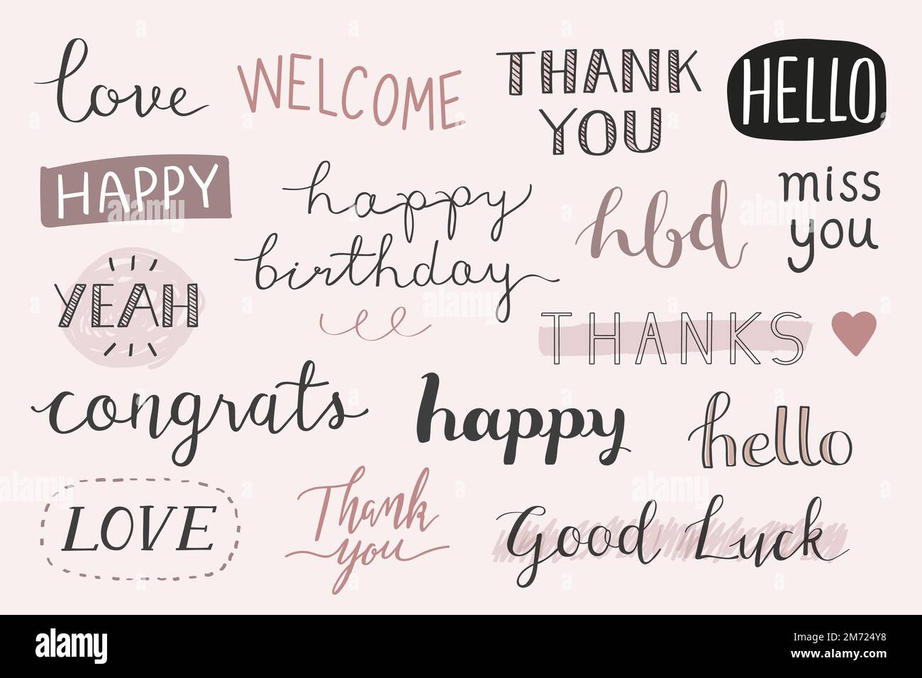 Greetings typography design vector collection Stock Vector Image & Art ...