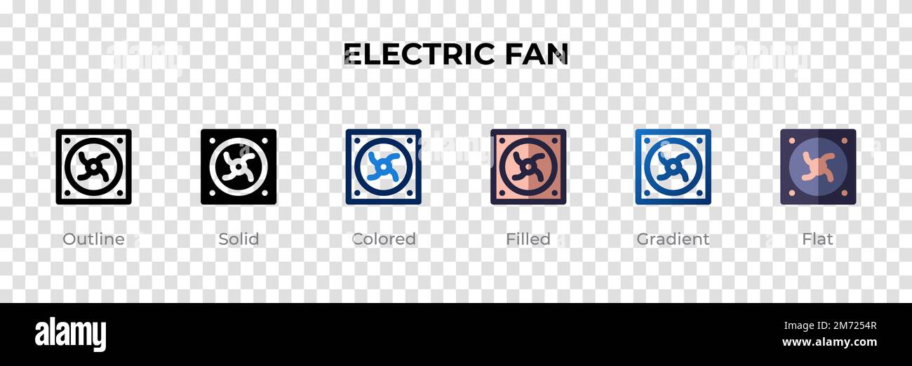 Electric Fan icon in different style. Electric Fan vector icons ...