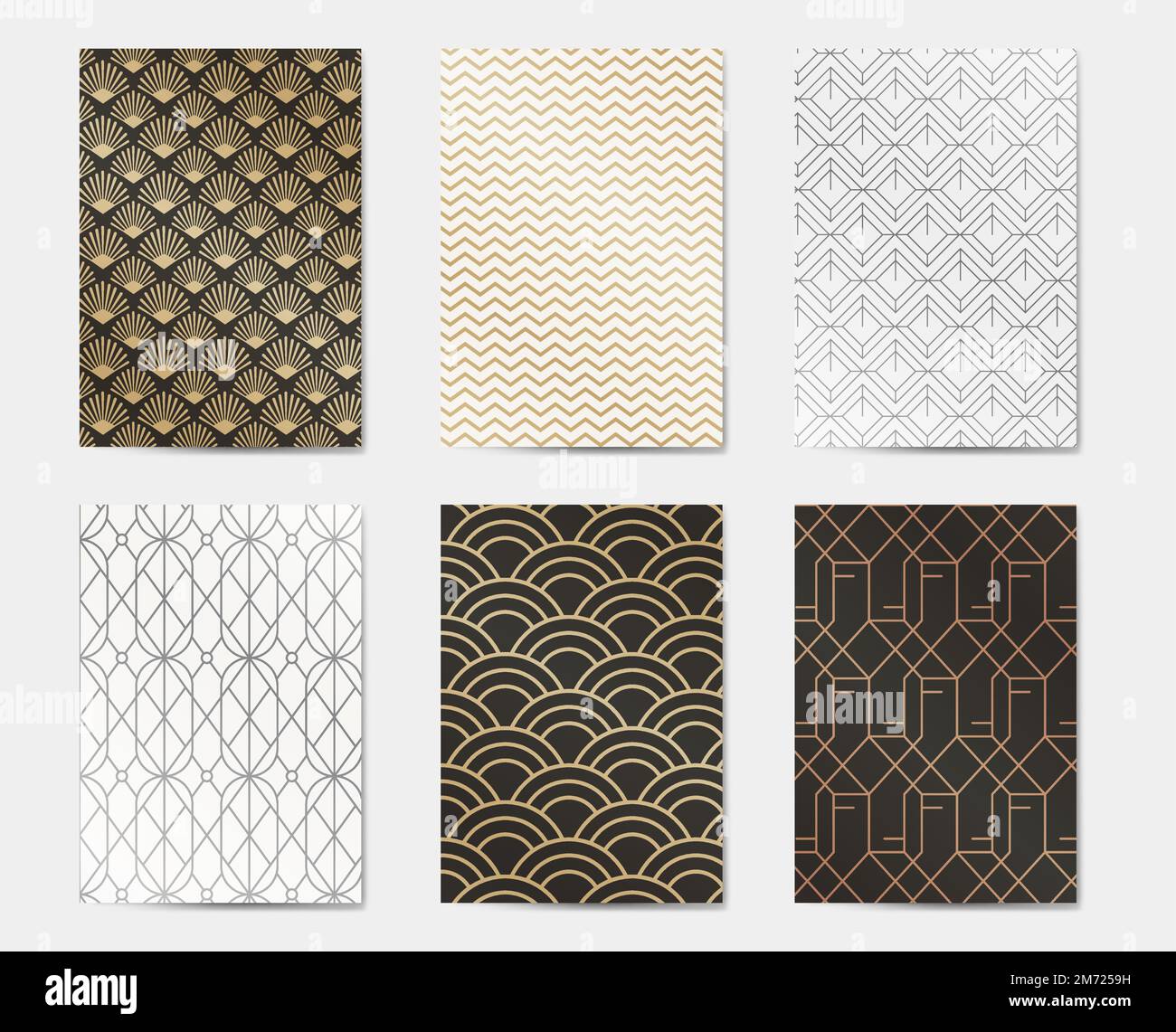 Modern gatsby pattern design collection vector Stock Vector Image & Art ...