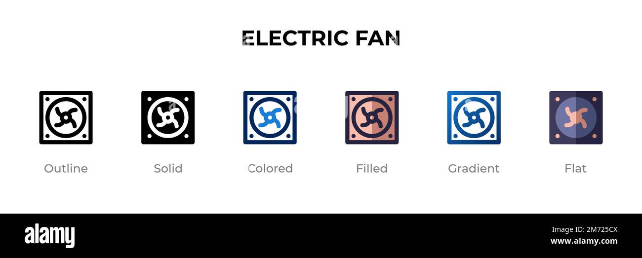 Electric Fan icon in different style. Electric Fan vector icons ...
