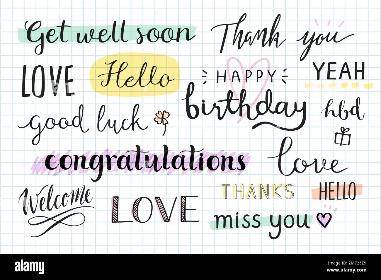 Greetings typography design vector collection Stock Vector Image & Art - Alamy