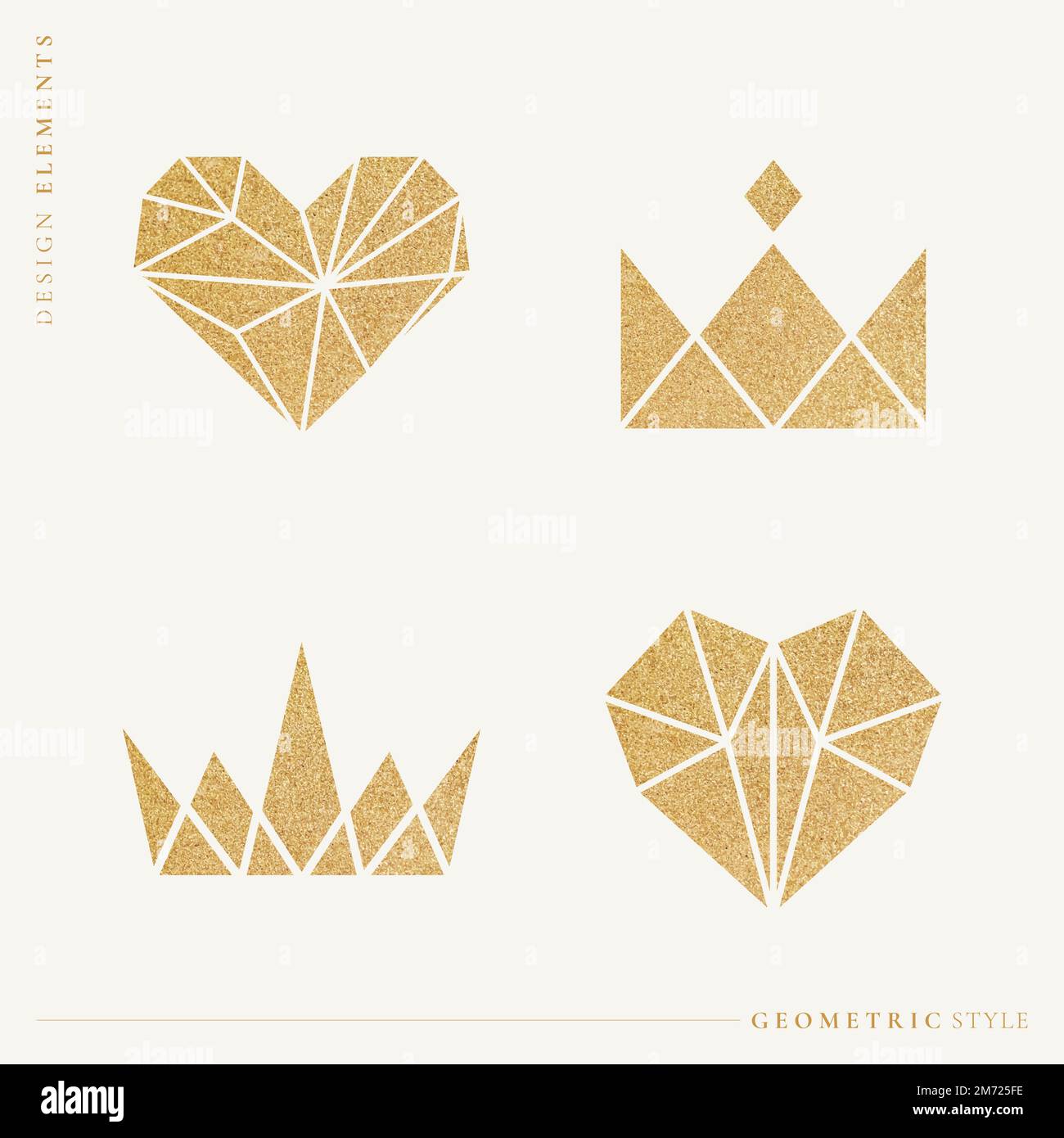 Shimmering geometric design element collection vectors Stock Vector ...