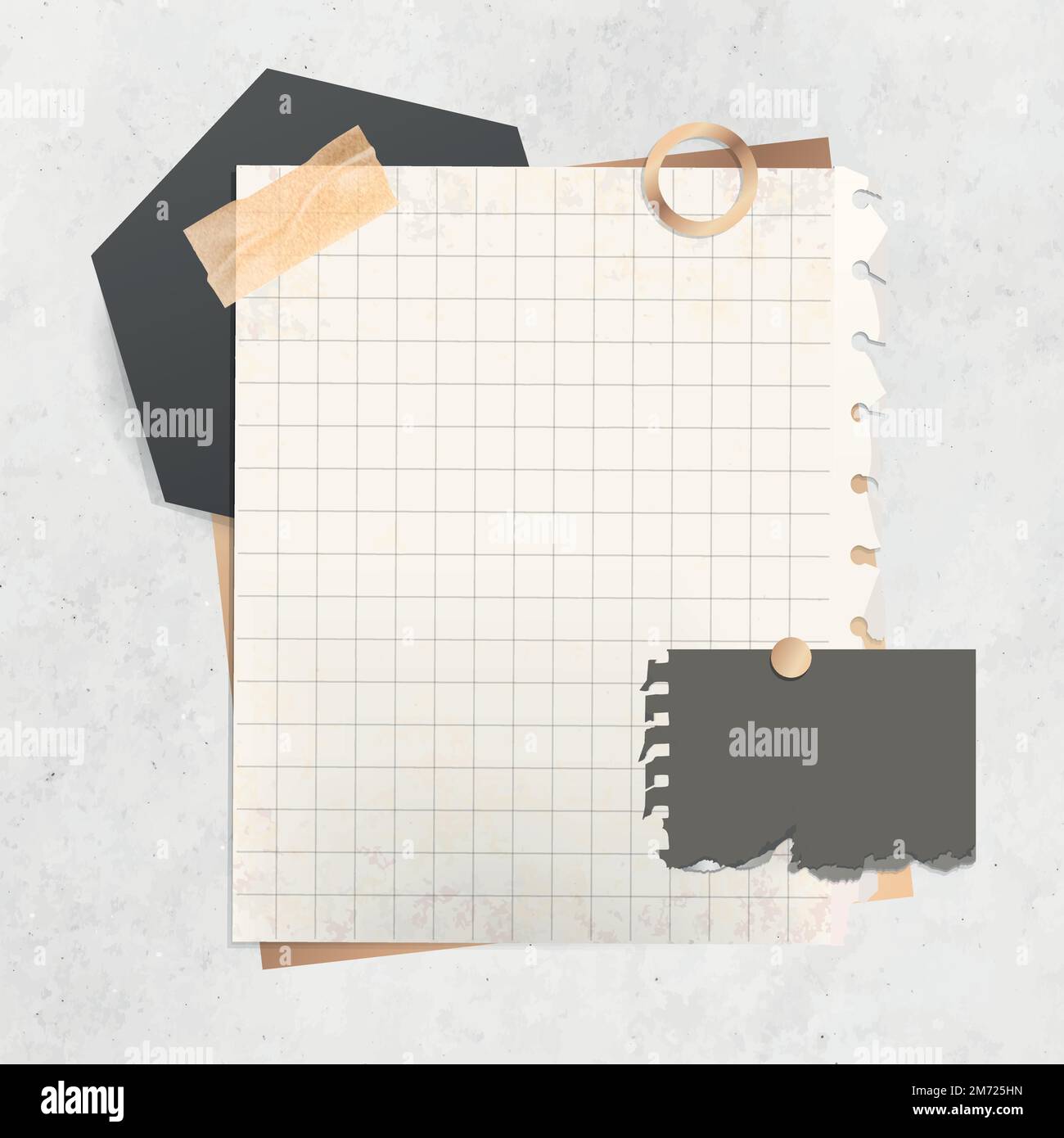 Minimal grid note paper vector Stock Vector Image & Art - Alamy