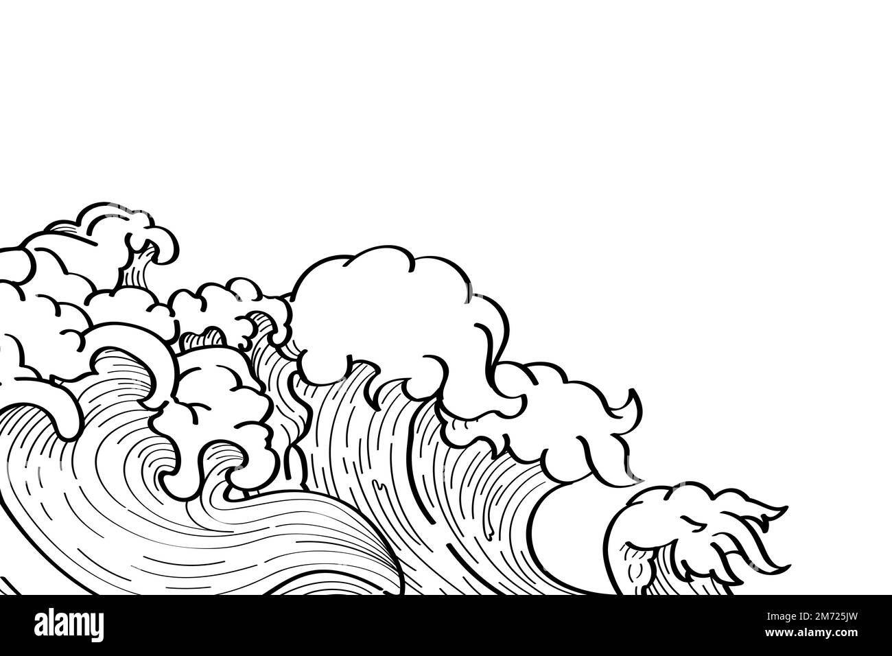 White Japanese wave background vector Stock Vector Image & Art - Alamy