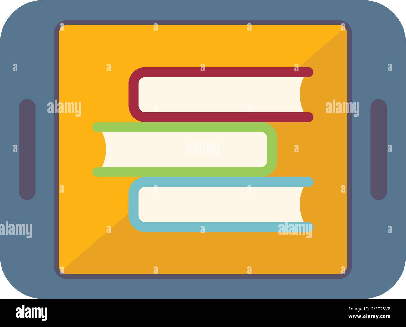 Tablet book icon flat vector. Online people. School class isolated ...