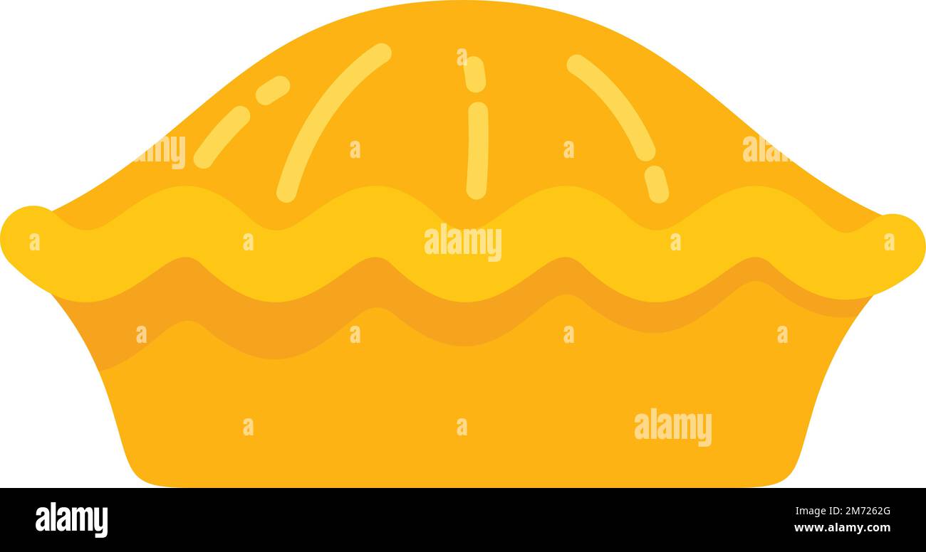 Apple pie icon flat vector. Dessert cake. Tart fruit isolated Stock ...