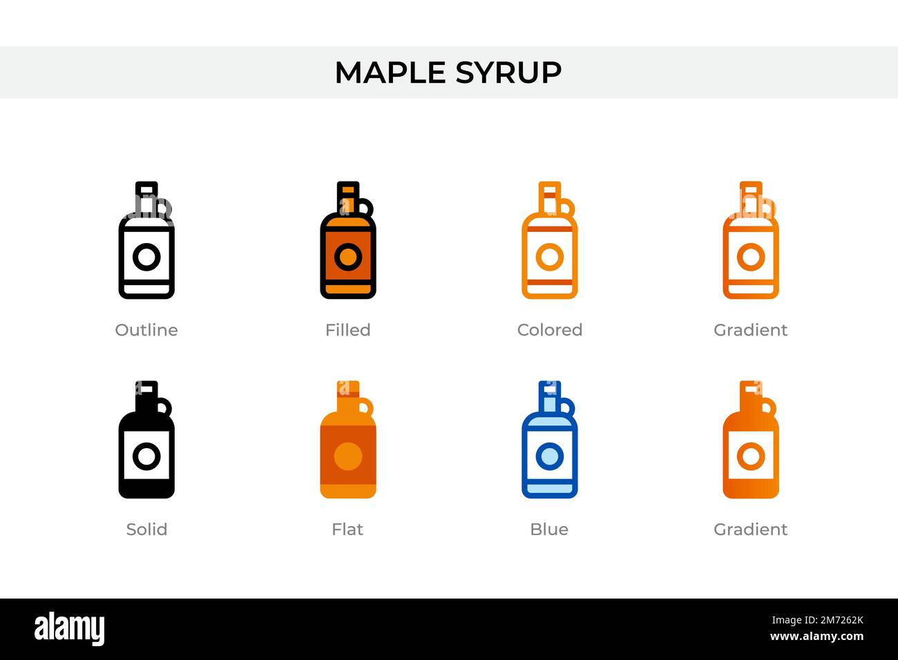 maple syrup icon in different style. maple syrup vector icons designed ...
