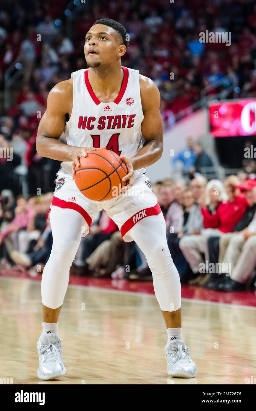 North Carolina State Wolfpack guard Casey Morsell (14) looks to shoot ...