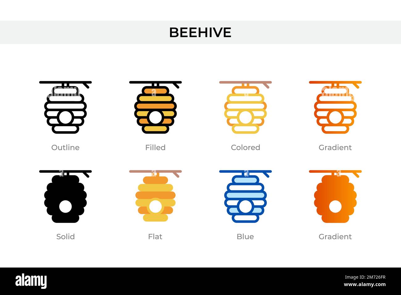 beehive icon in different style. beehive vector icons designed in outline, solid, colored ...