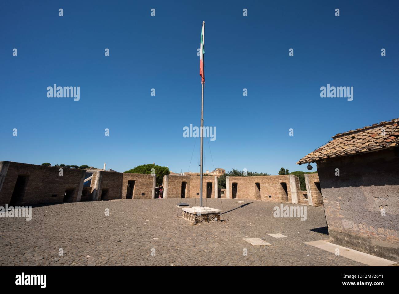 Italian Roman fort the holy angels Stock Photo - Alamy