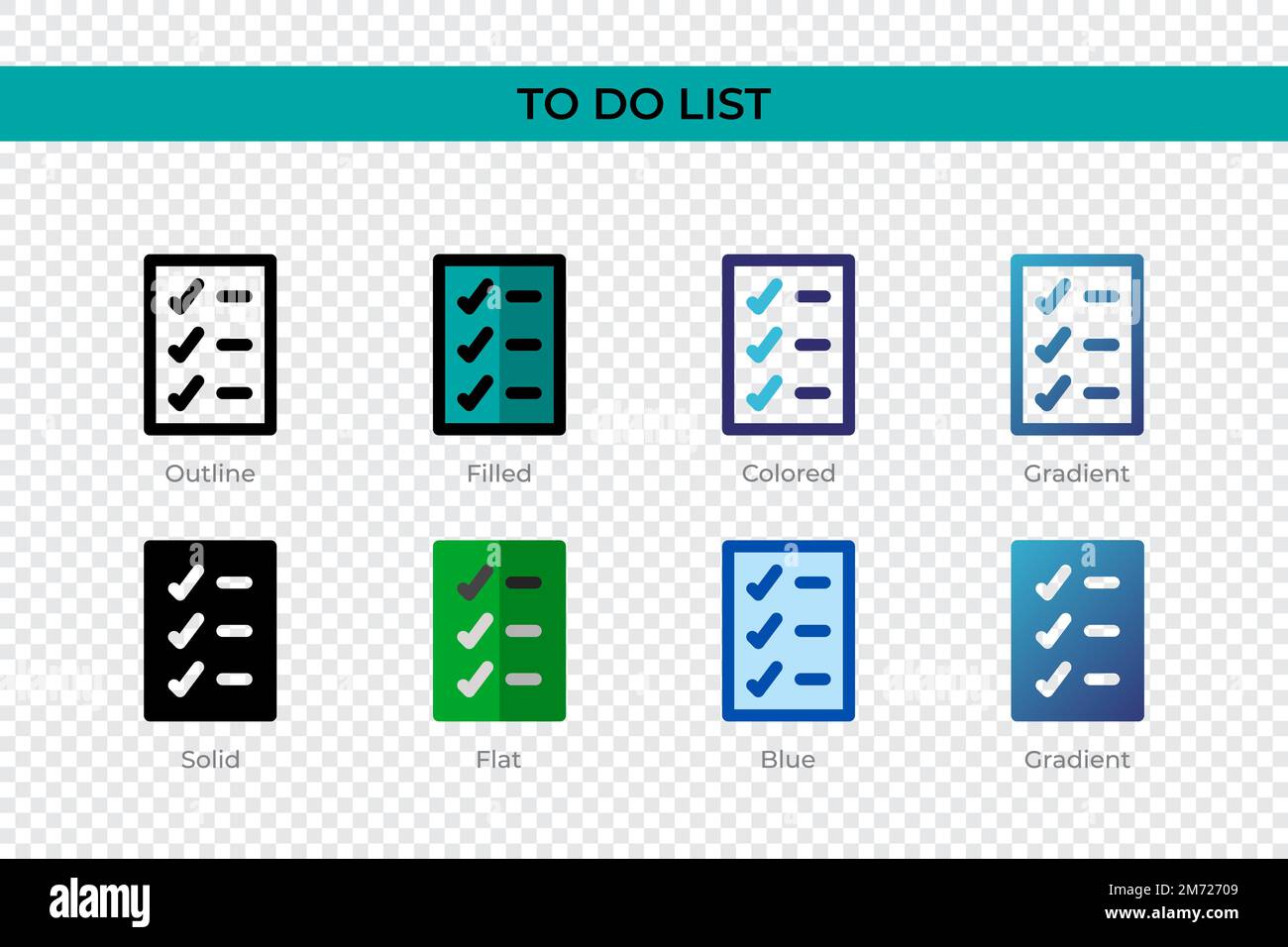 To Do List icon in different style. To Do List vector icons designed in ...