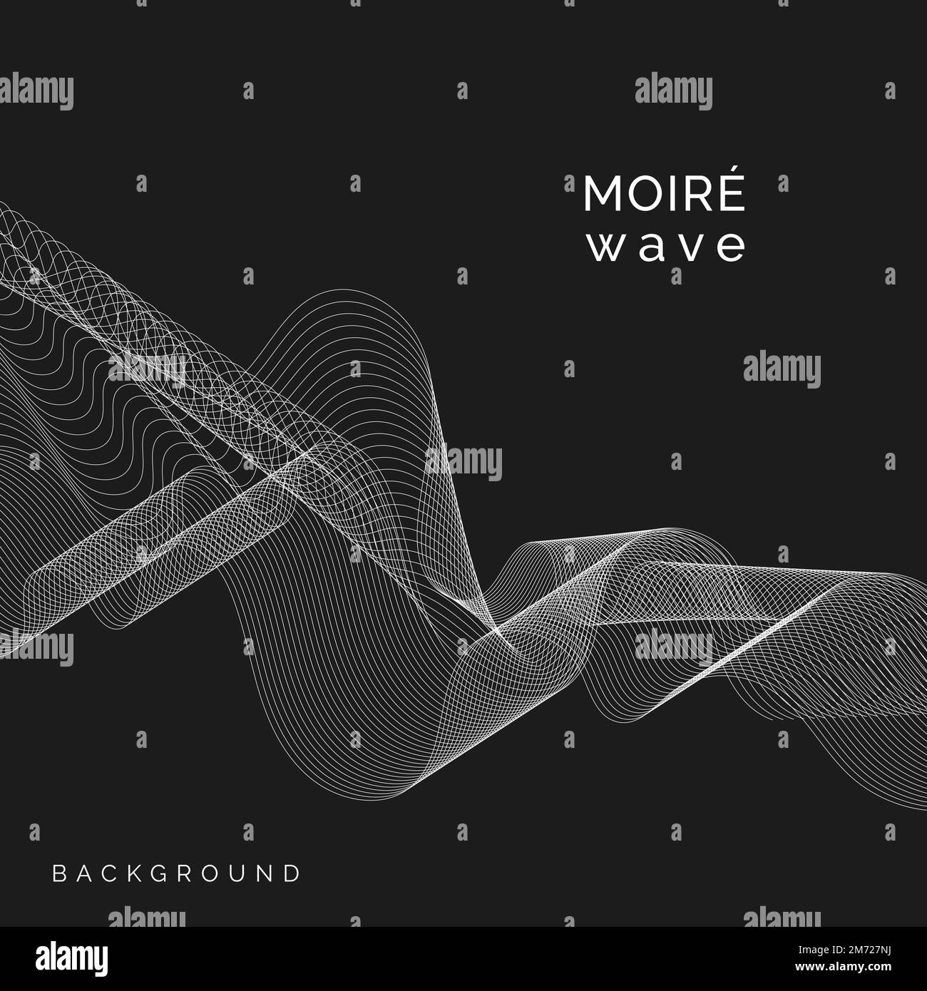 White moiré wave on black background Stock Vector Image & Art - Alamy