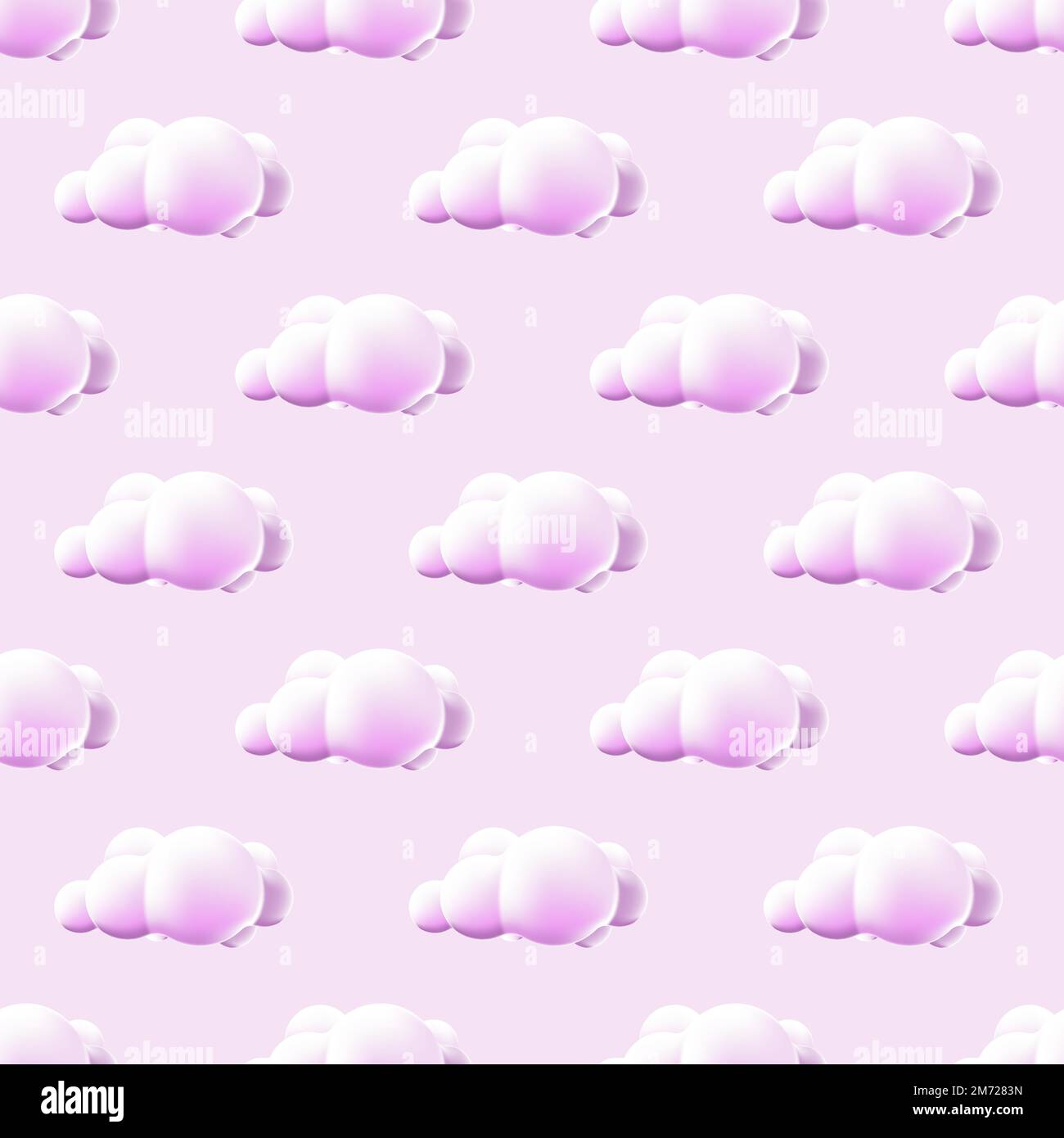 Seamless pattern with clouds. Cute Clouds Pattern. Cartoon clouds ...
