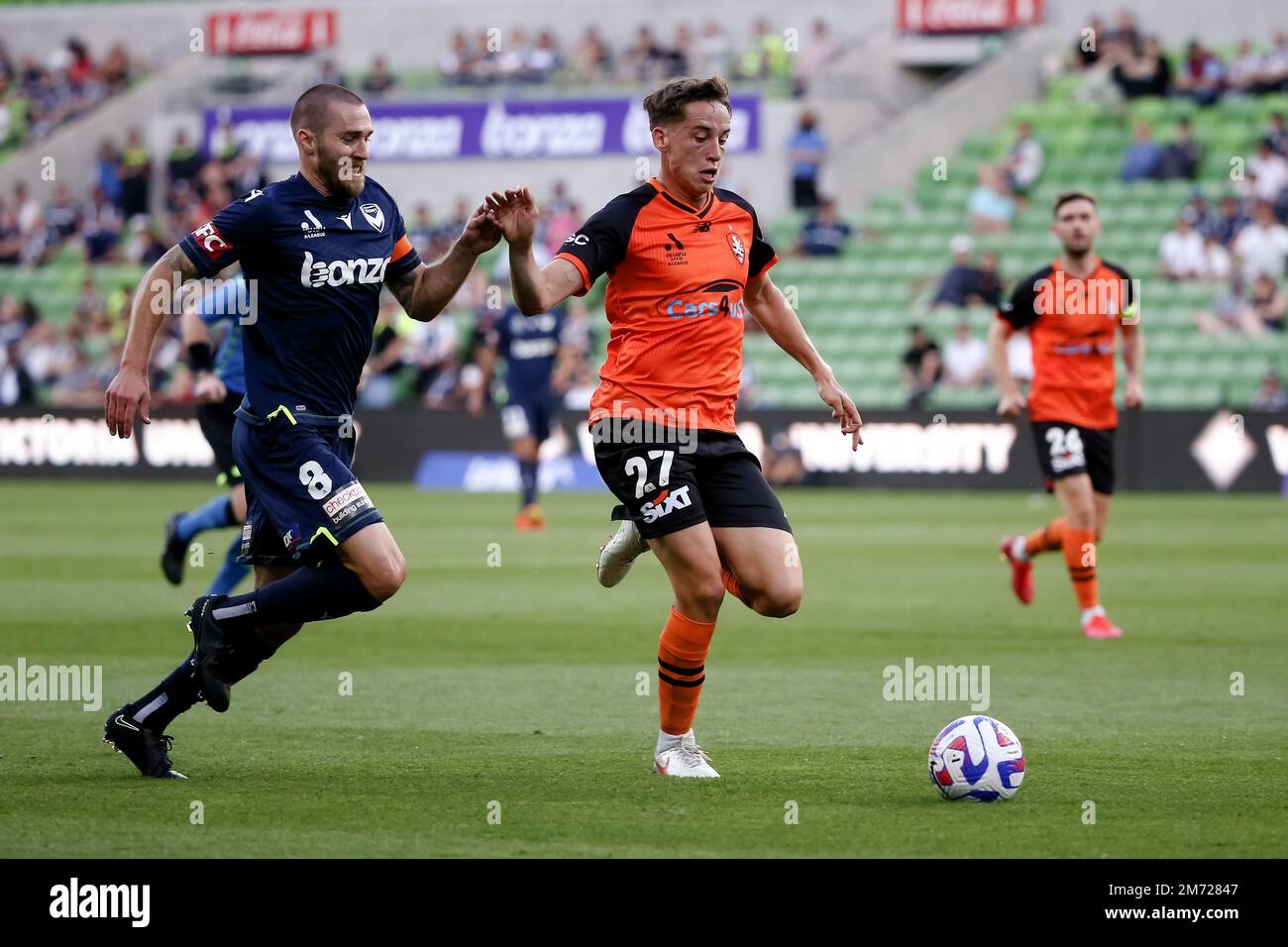 Melbourne, Australia, 6 January, 2023. Kai Trewin of Brisbane Roar ...