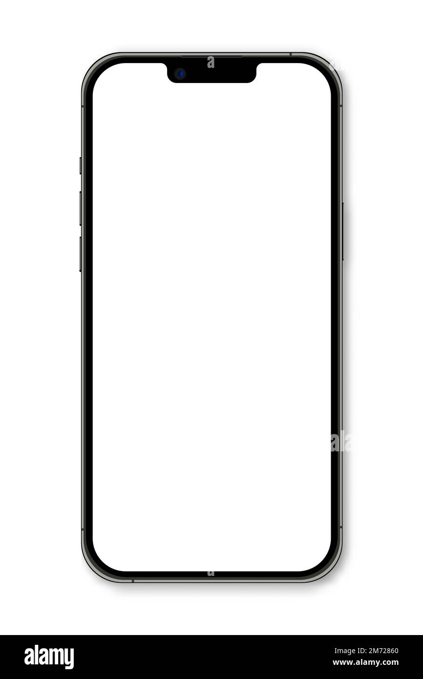 Realistic model smartphone. Smartphone mockup. Device front view. 3D ...