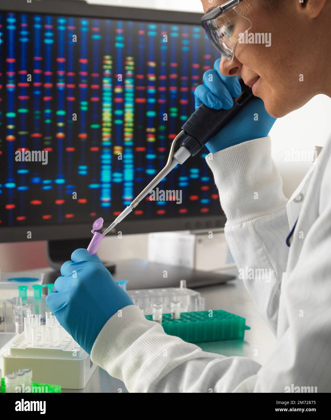 Scientist dna profile experiment hi-res stock photography and images ...