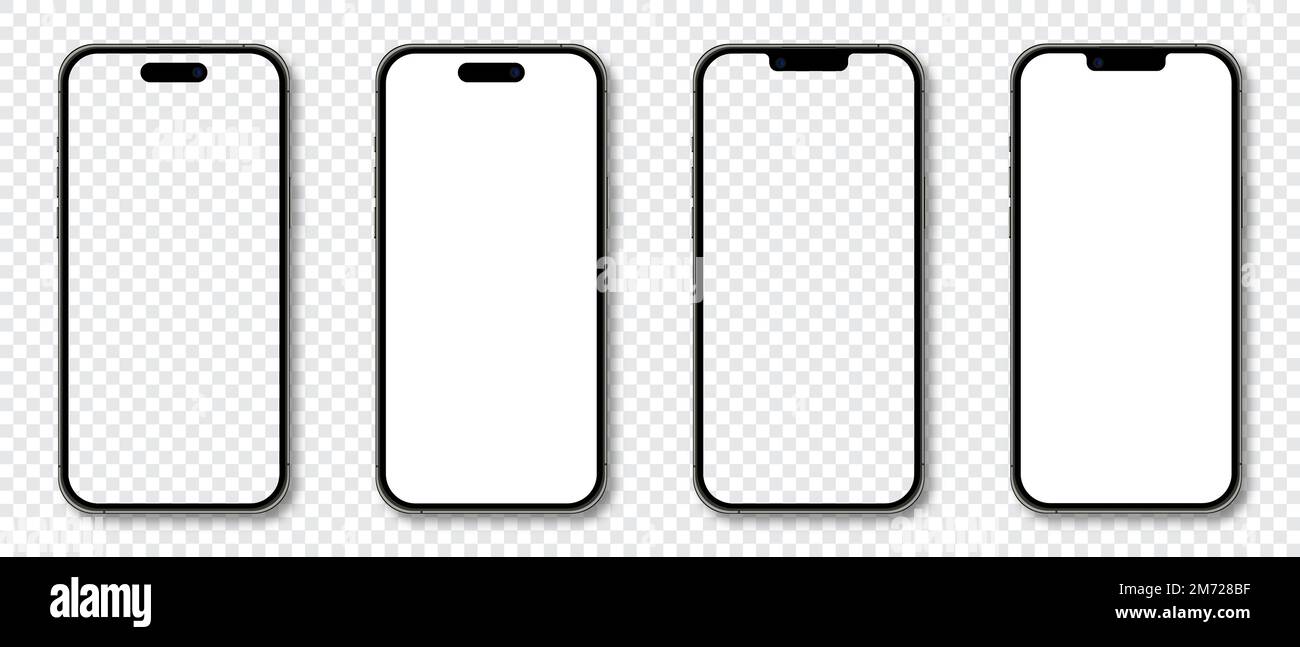 Realistic models smartphone. Smartphone mockup collection. Realistic ...