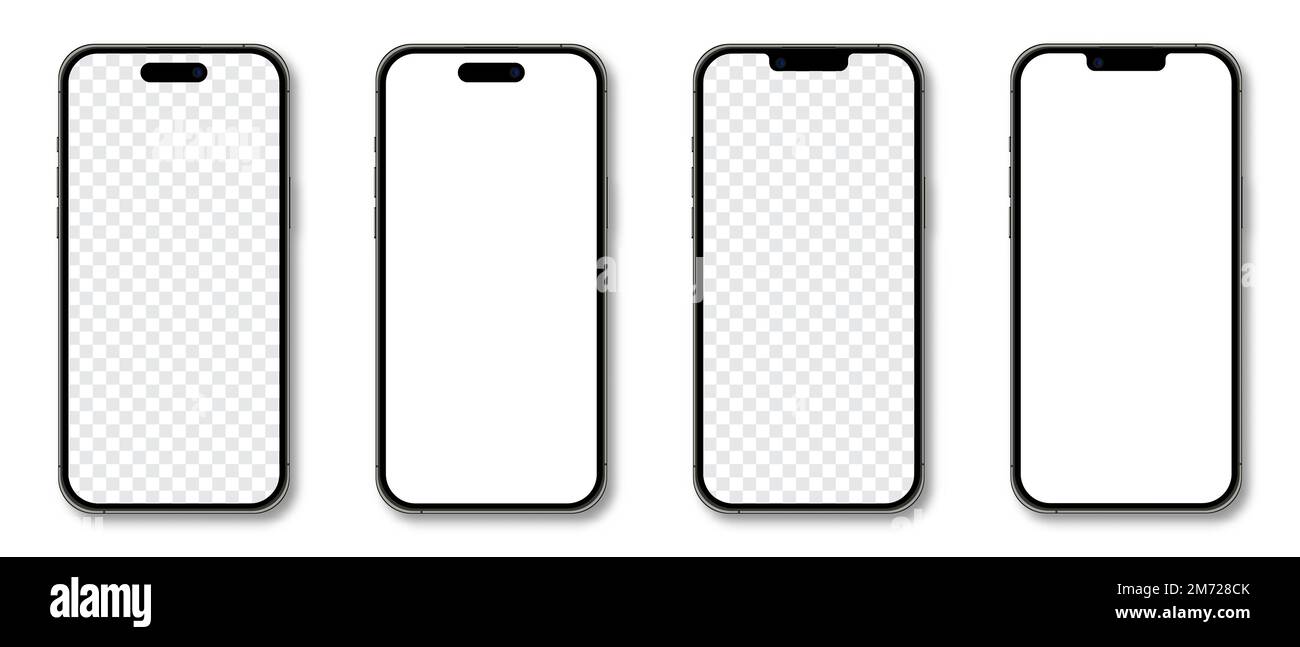 Realistic models smartphone. Smartphone mockup collection. Realistic ...