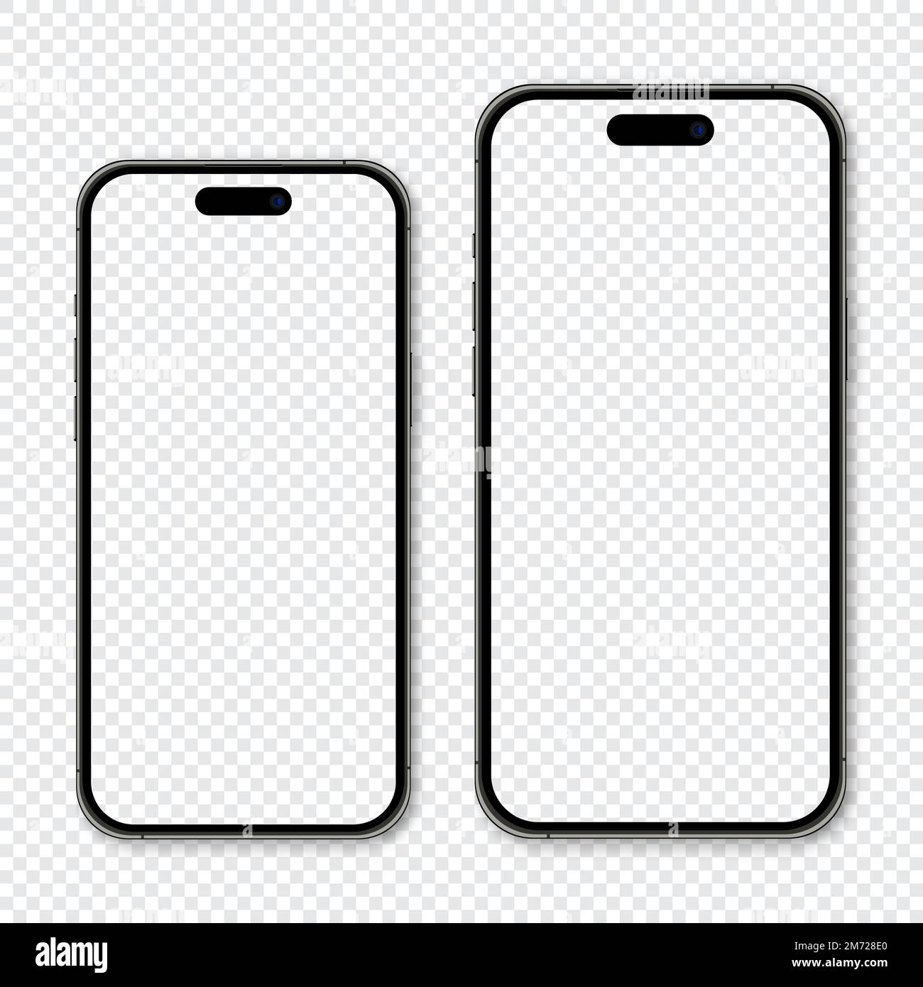Realistic model smartphone. Smartphone mockup. Device front view. 3D ...