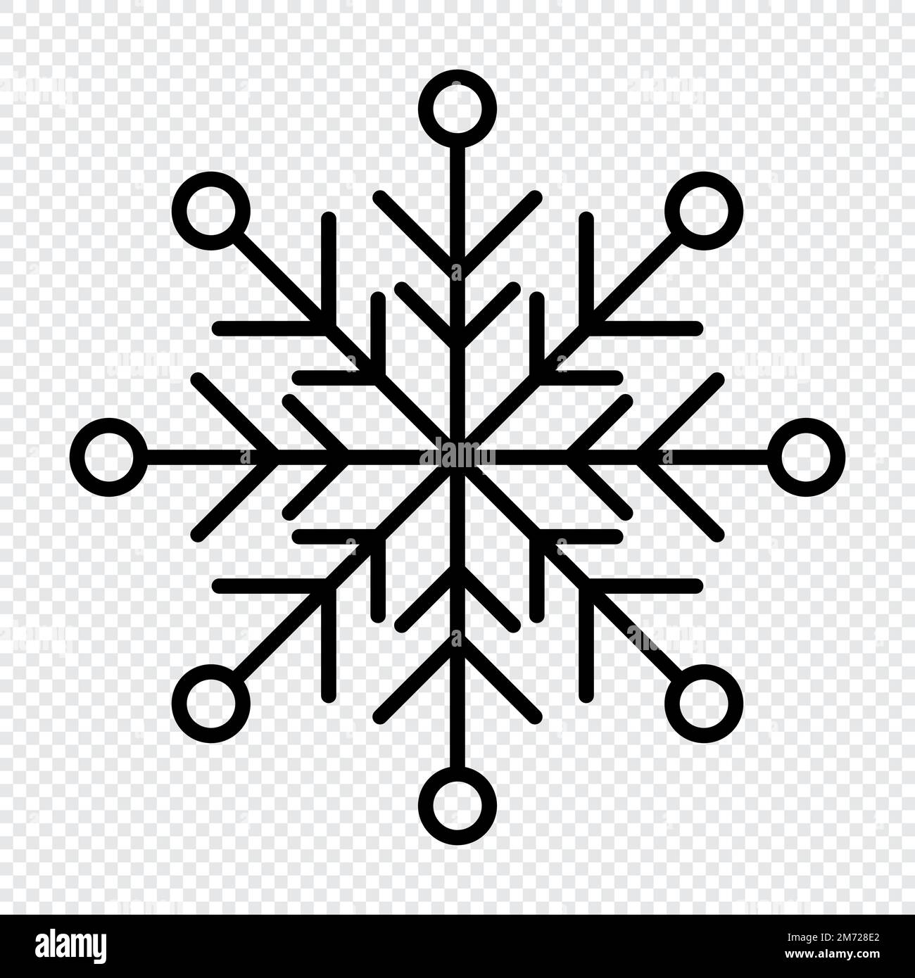 Snowflake. Snowflake icon. Simple snowflake icon in line style design ...