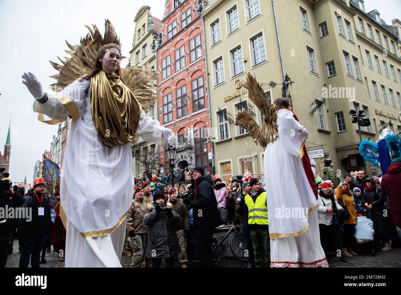Angels and devils are a constant element of the procession, symbolizing ...